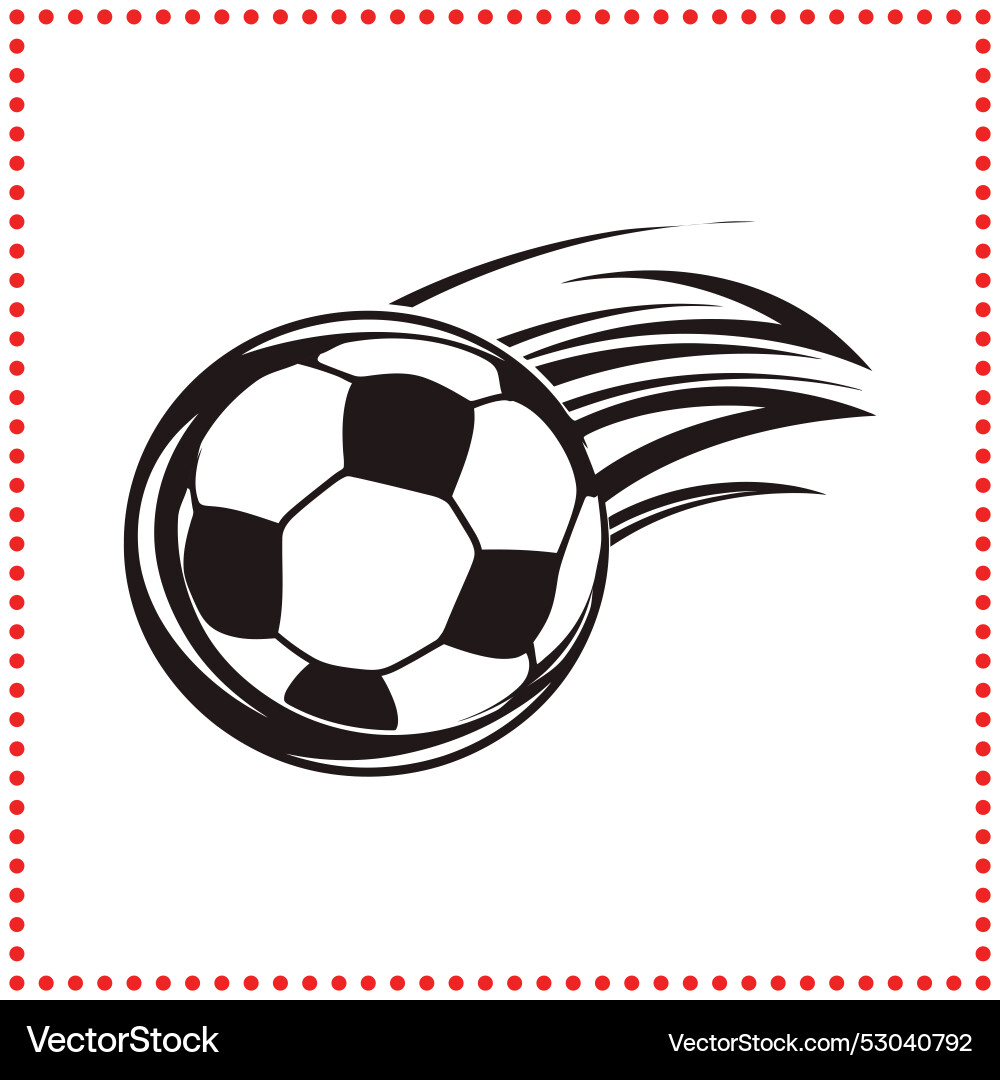Stylized soccer ball in motion art for dynamic Vector Image