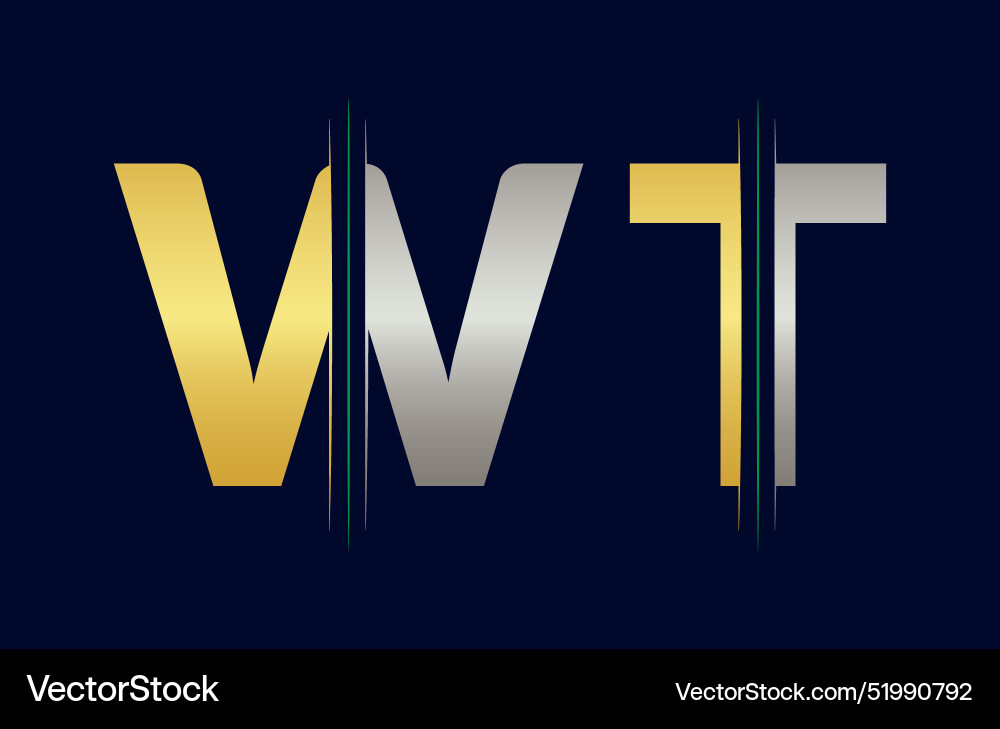 Unique wt letter logo icon template Royalty Free Vector