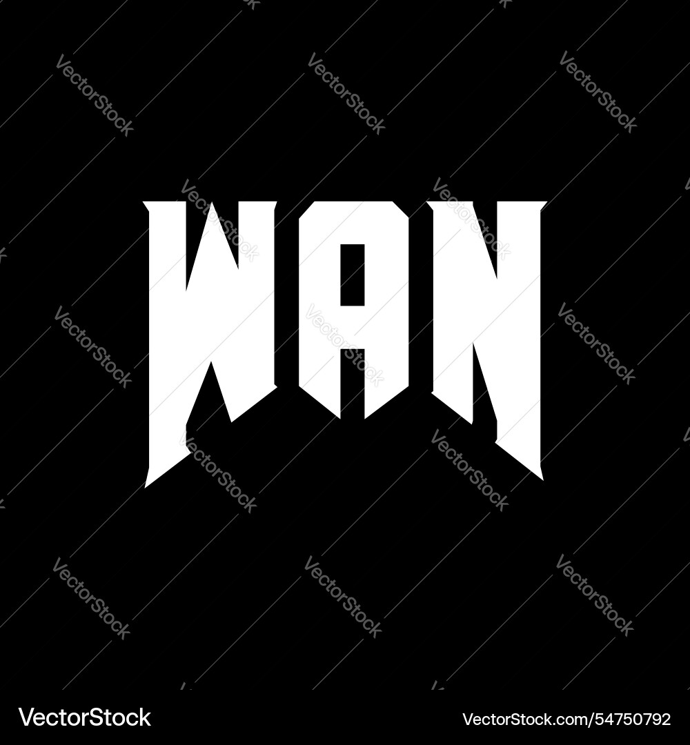 Wan letter logo design for technology company Vector Image