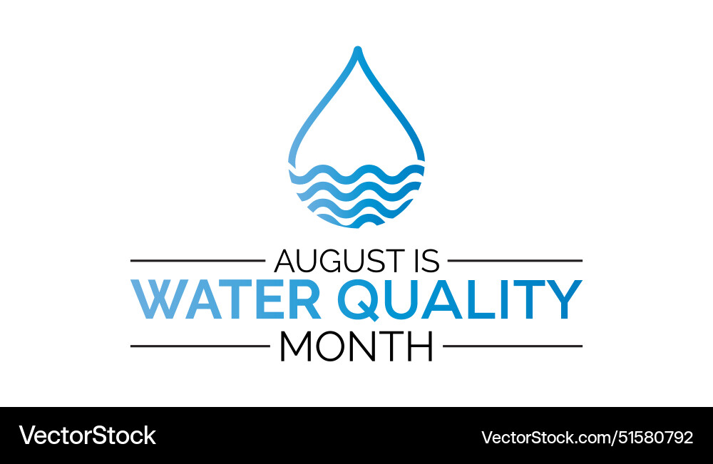 Water quality month Royalty Free Vector Image - VectorStock