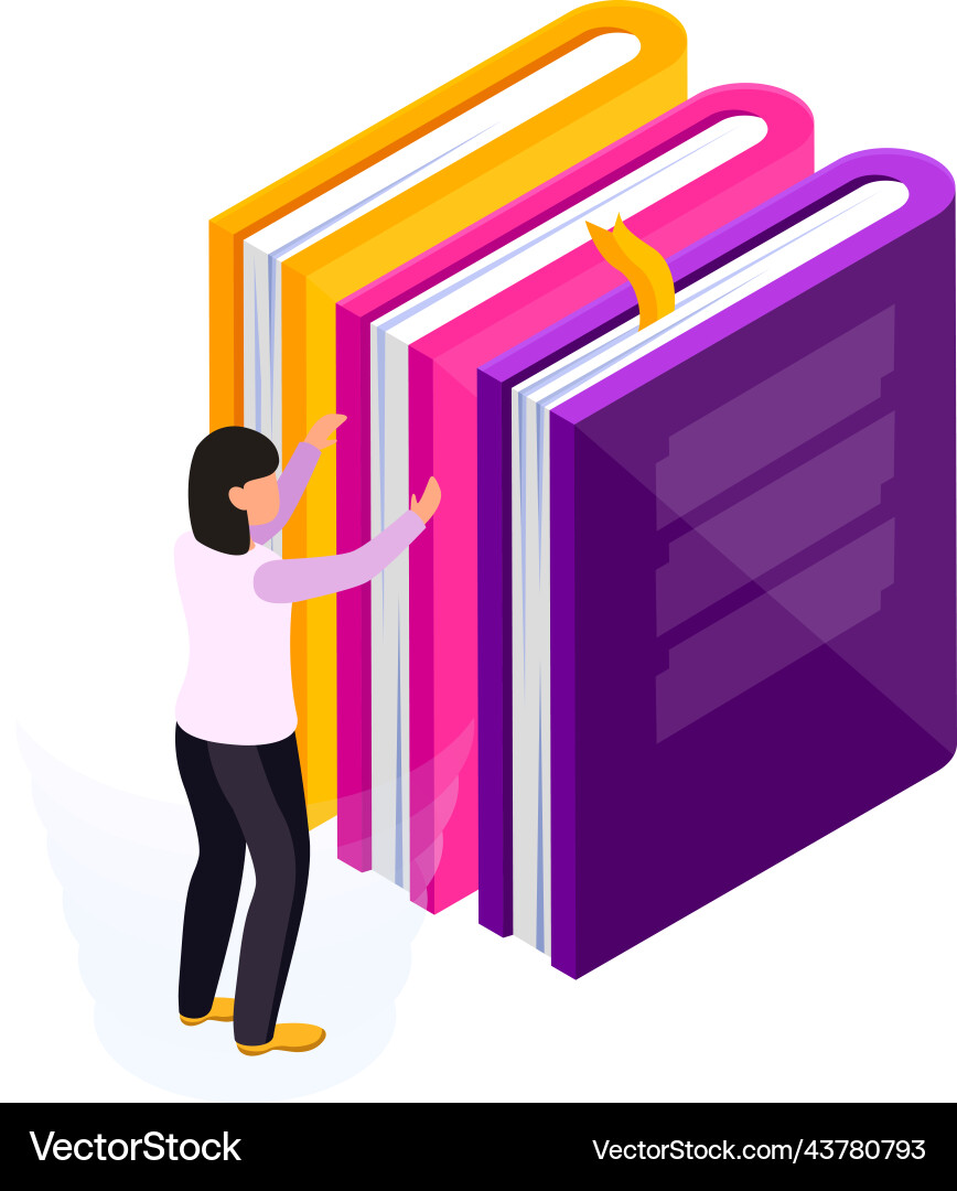 Education isometric icon Royalty Free Vector Image