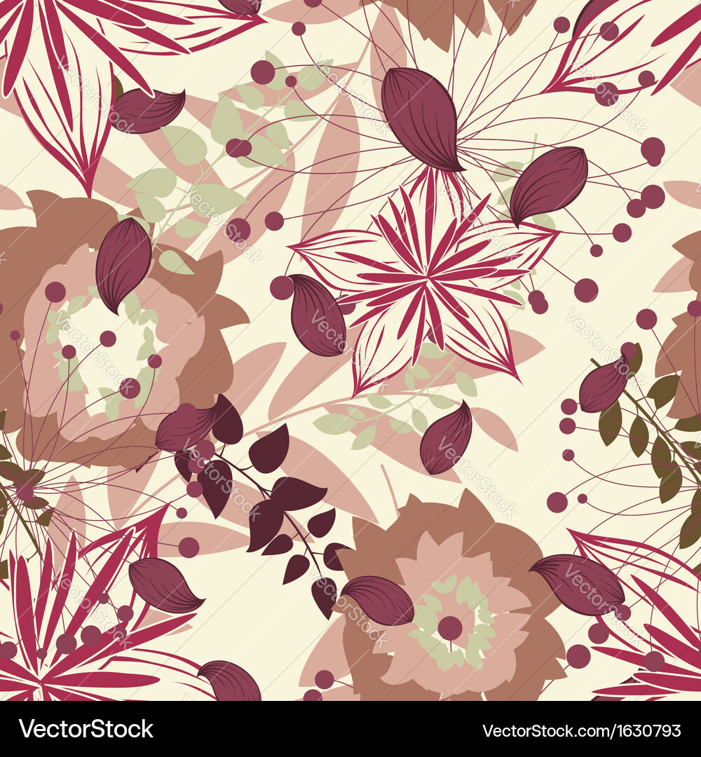 Floral seamless Royalty Free Vector Image - VectorStock