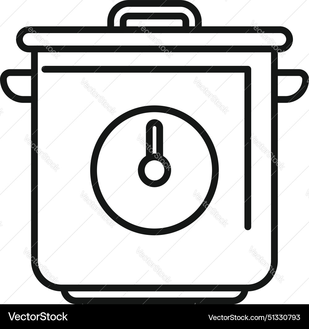 Modern electric pressure cooker line icon Vector Image
