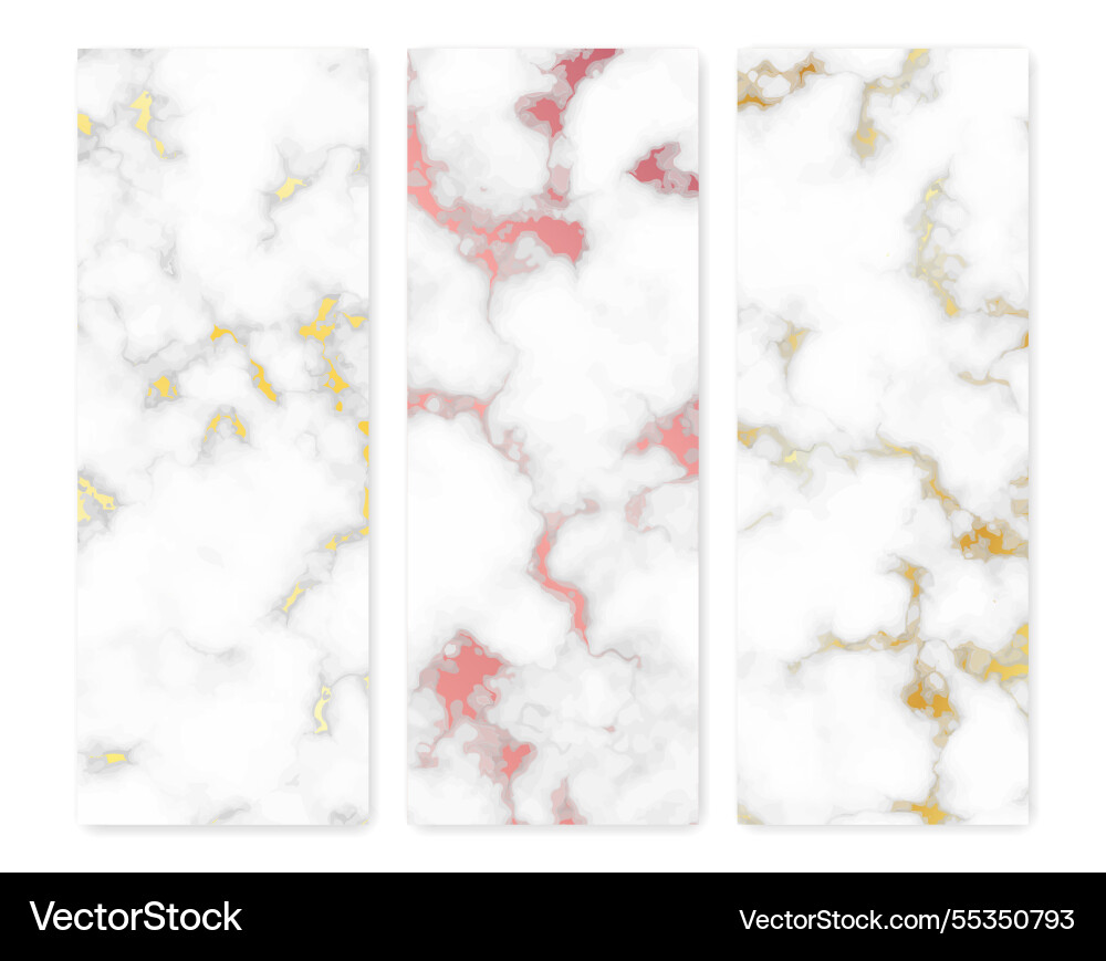 Set of marble texture backgrounds Royalty Free Vector Image