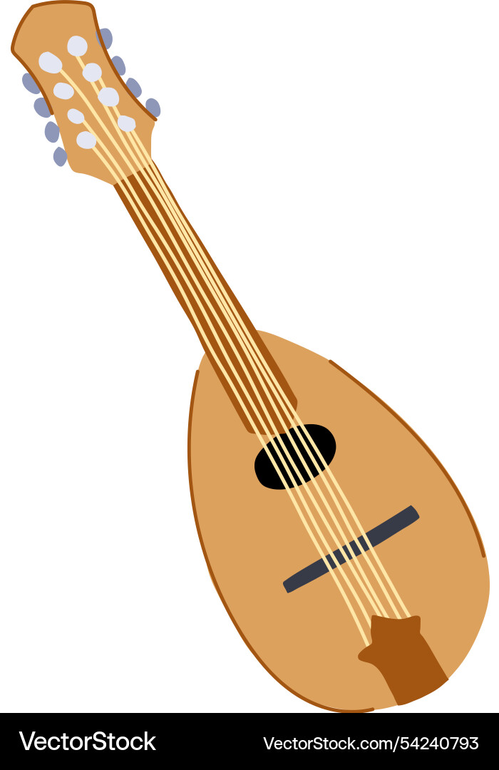 Strings mandolin cartoon Royalty Free Vector Image