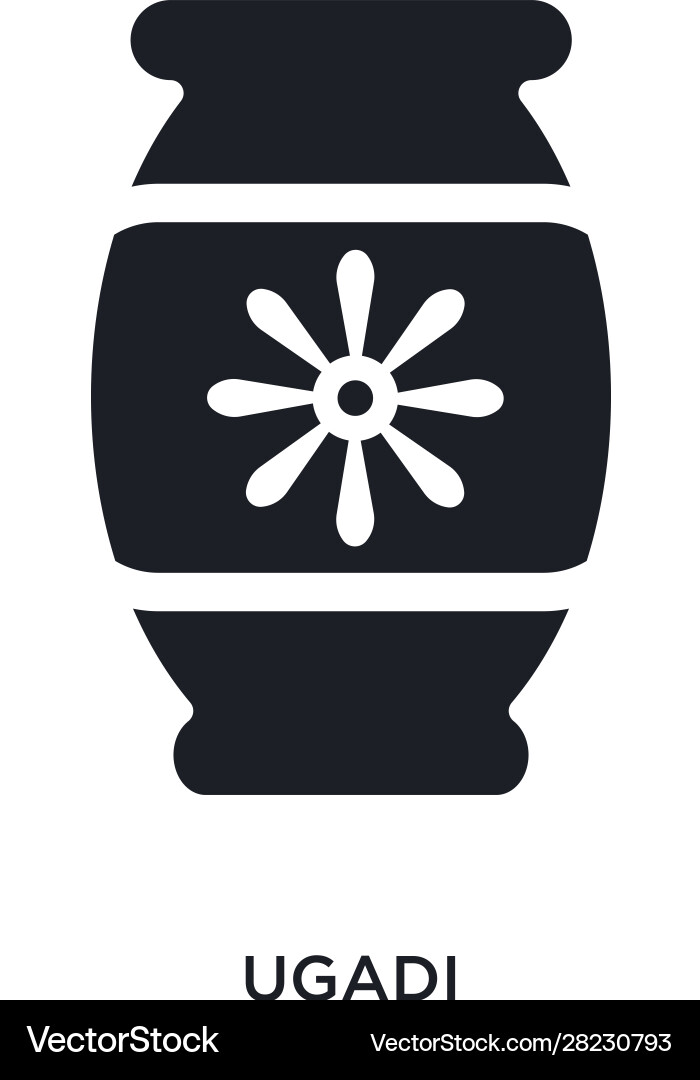 Ugadi isolated icon simple element from india Vector Image