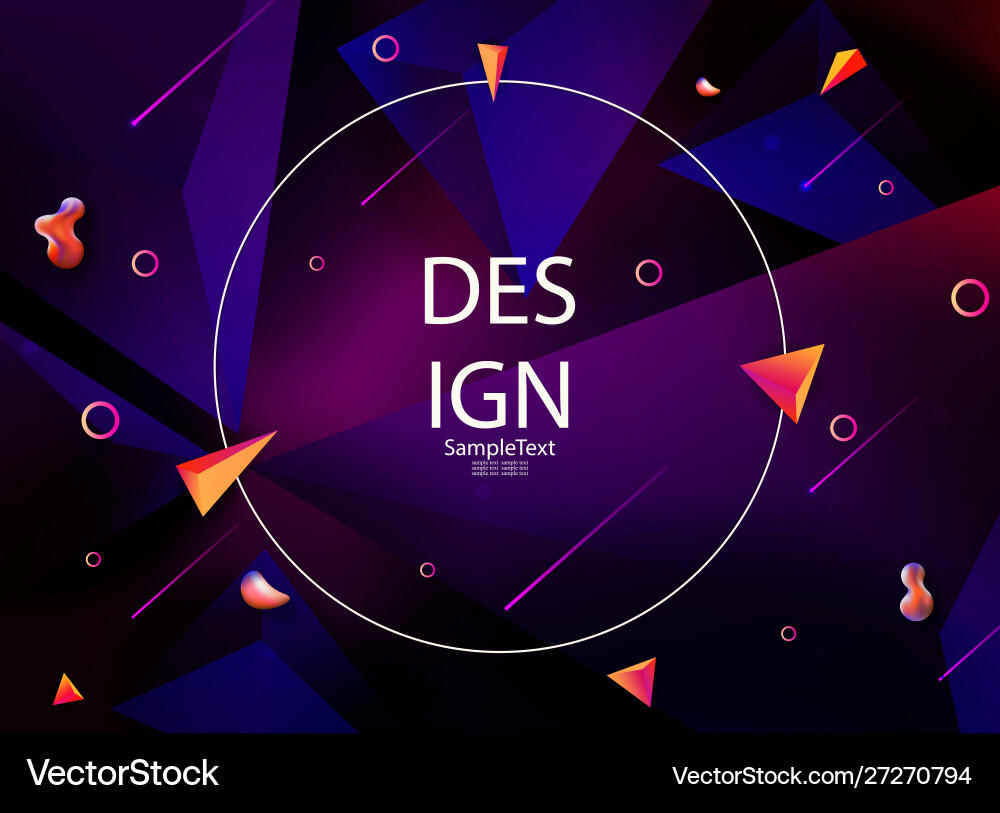 Abstract dark purple background with a round frame