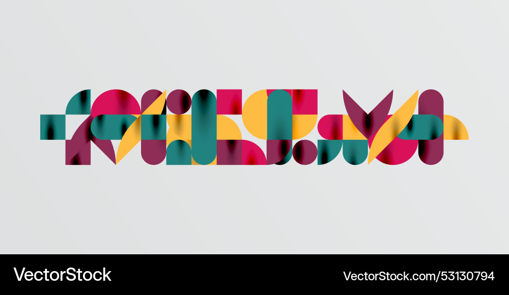 Circles semi squares and round shapes Royalty Free Vector