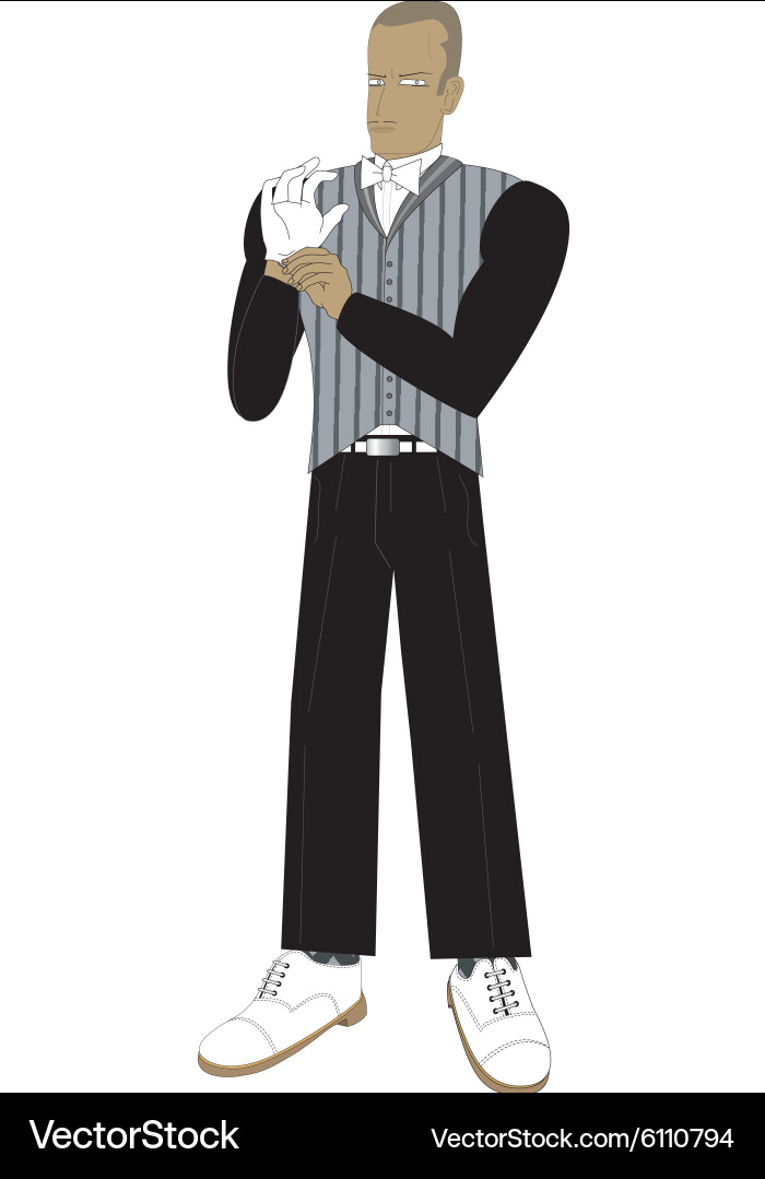 Elegant butler Royalty Free Vector Image - VectorStock