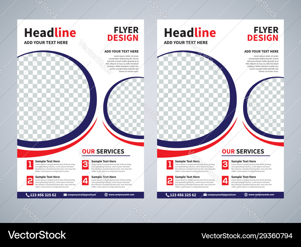 Flyer design template Royalty Free Vector Image