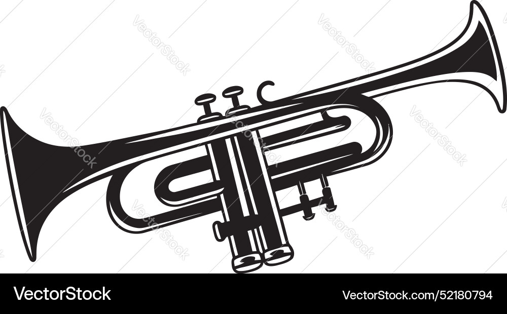 Harmonic bliss melodic trumpet emblem sonic Vector Image