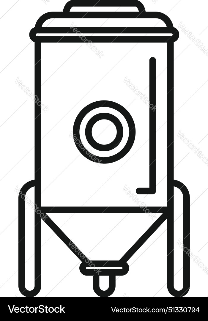 Line art of a trash can Royalty Free Vector Image