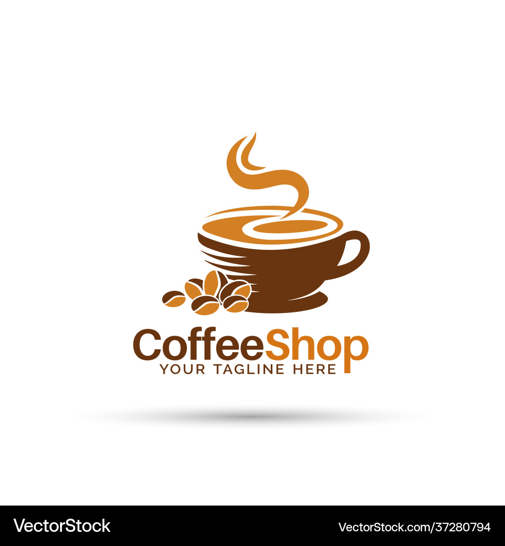 Modern Coffee Shop Logo Royalty Free Vector Image