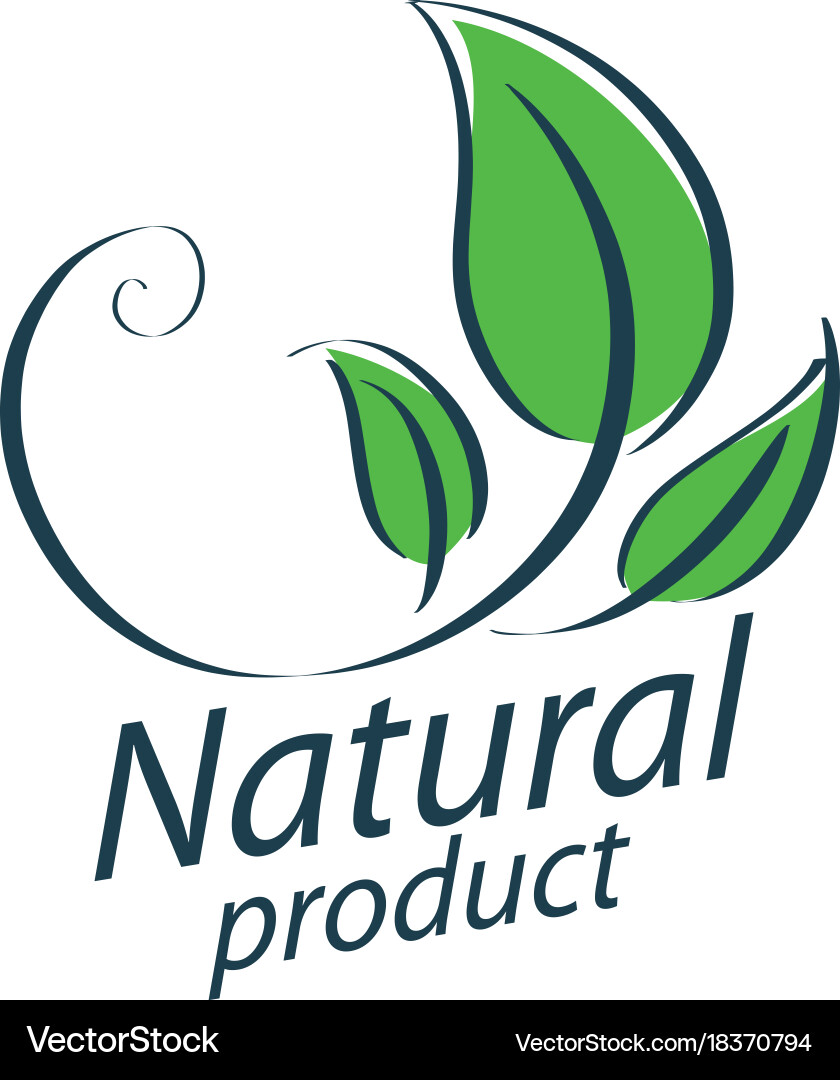 Natural product logo Royalty Free Vector Image