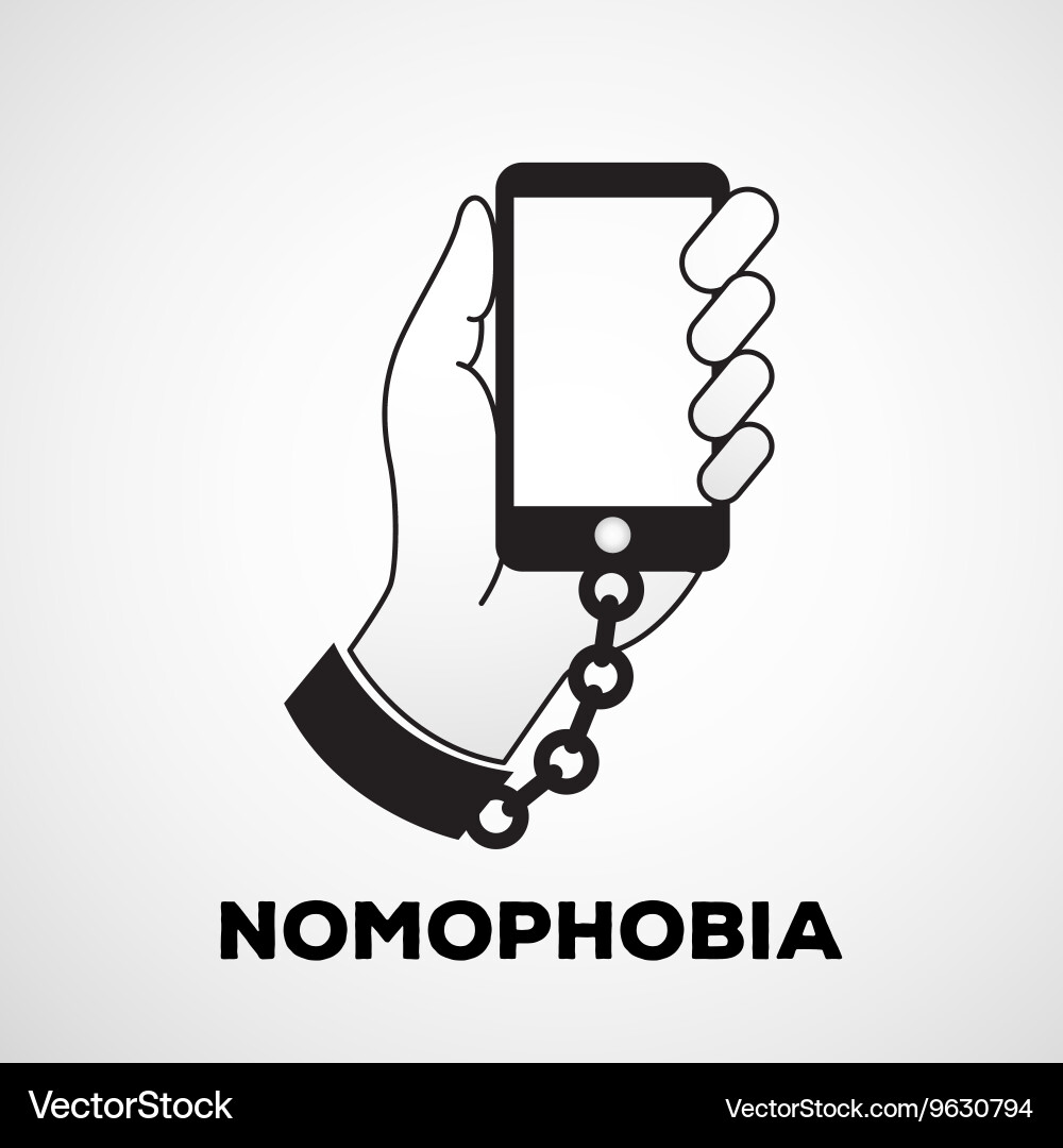 Nomophobia Royalty Free Vector Image - VectorStock