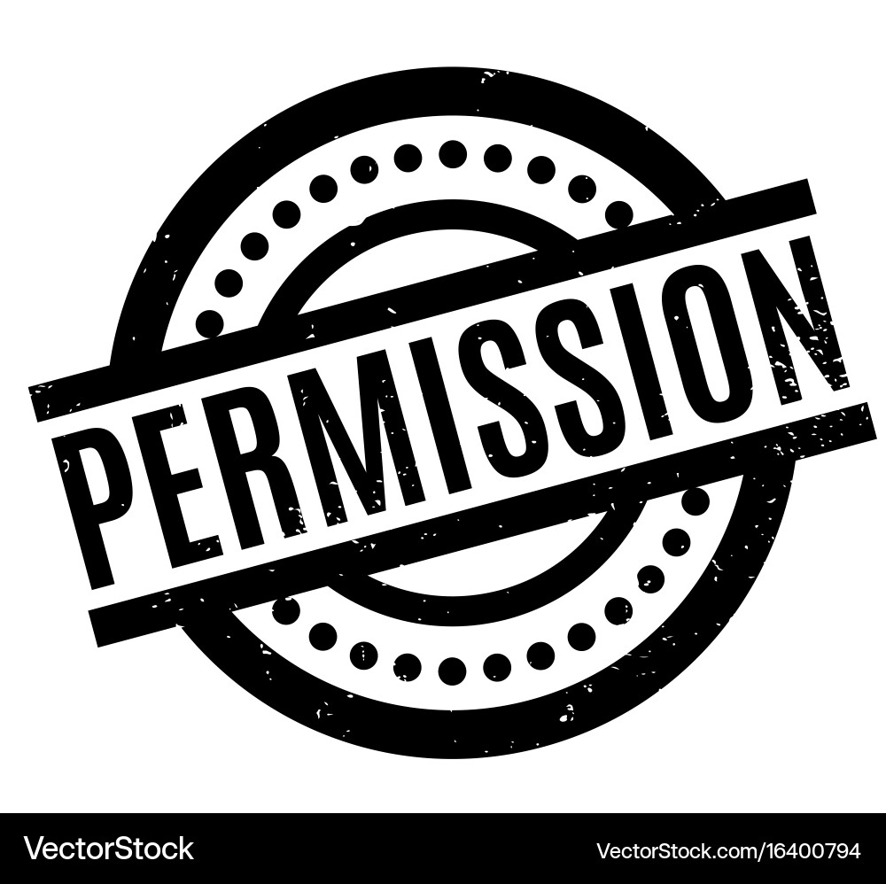 Permission rubber stamp Royalty Free Vector Image