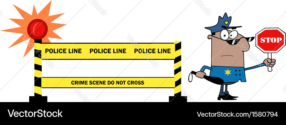 Police traffic stop cartoon Royalty Free Vector Image