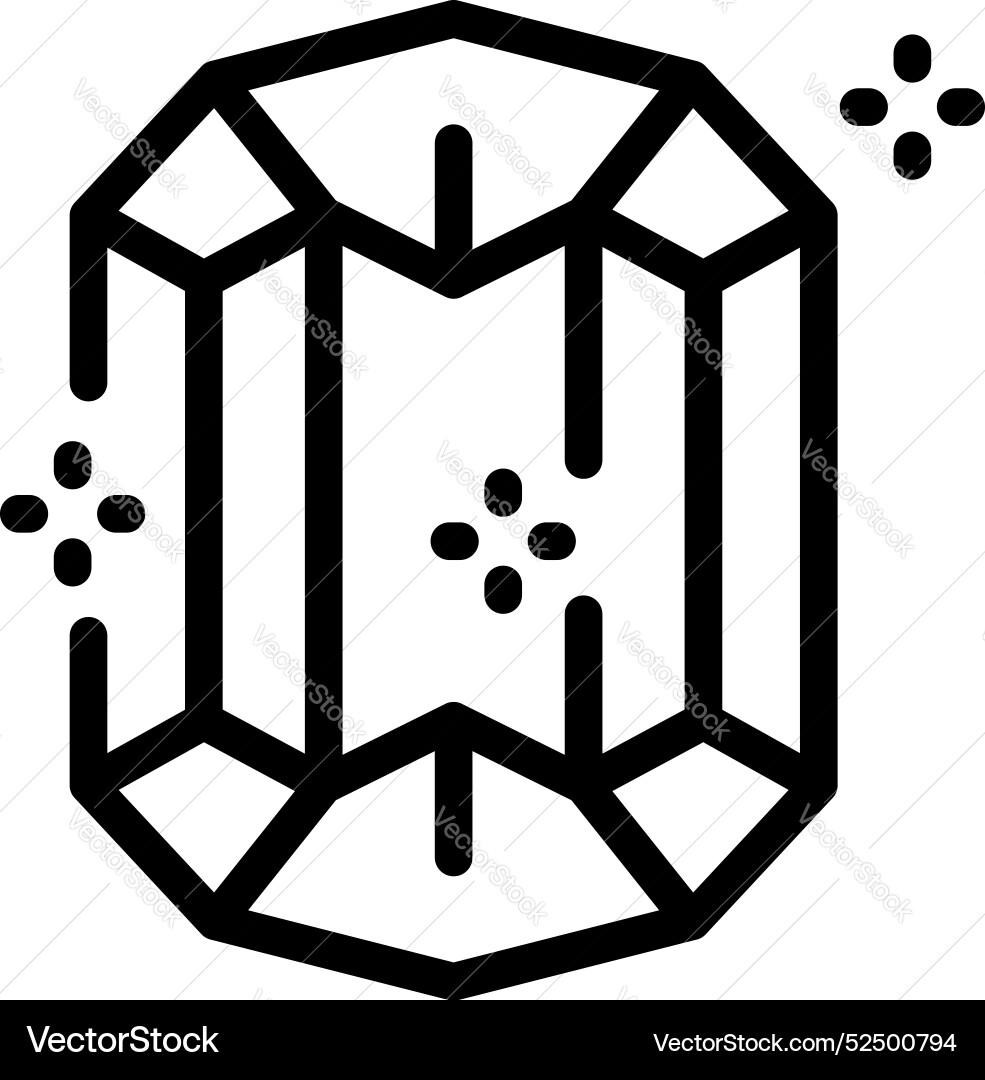 Sparkling clean gemstone shining with inner light Vector Image