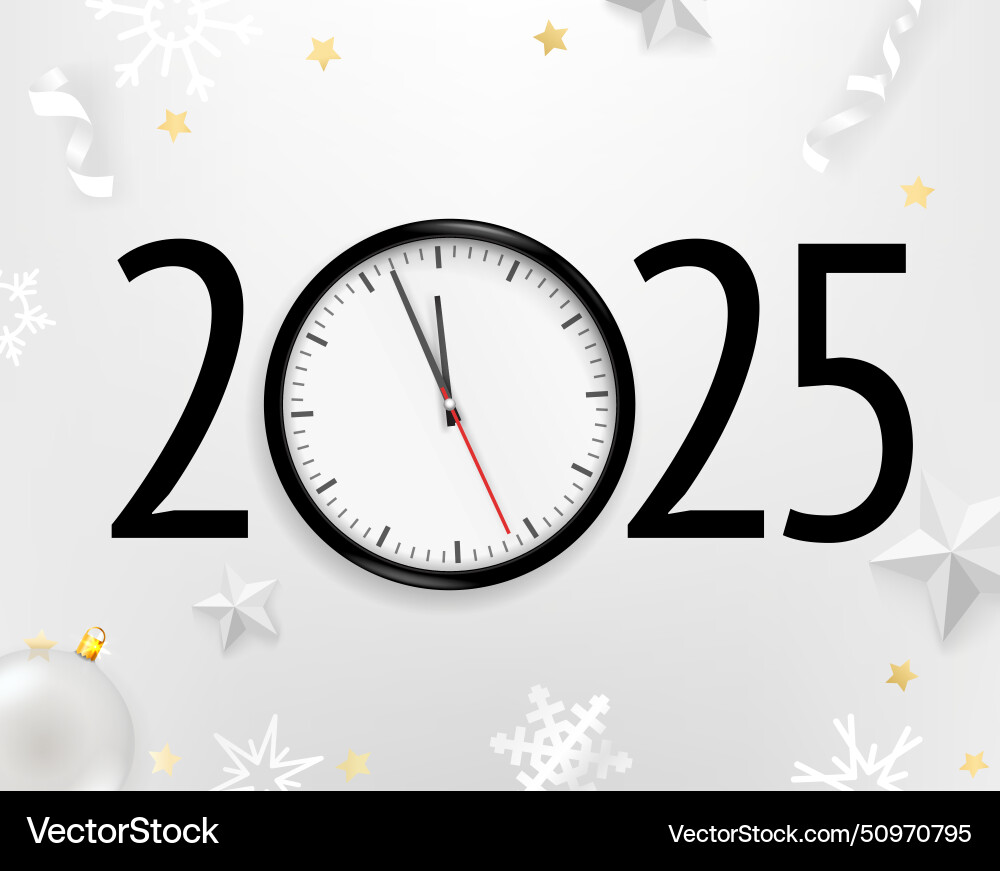 2025 new year greeting card Royalty Free Vector Image