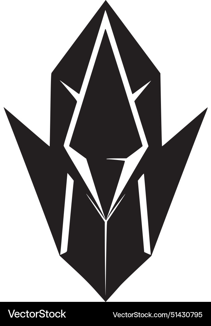 Crystal - black and white isolated icon Royalty Free Vector