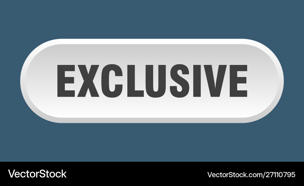 Exclusive button rounded white sign Royalty Free Vector