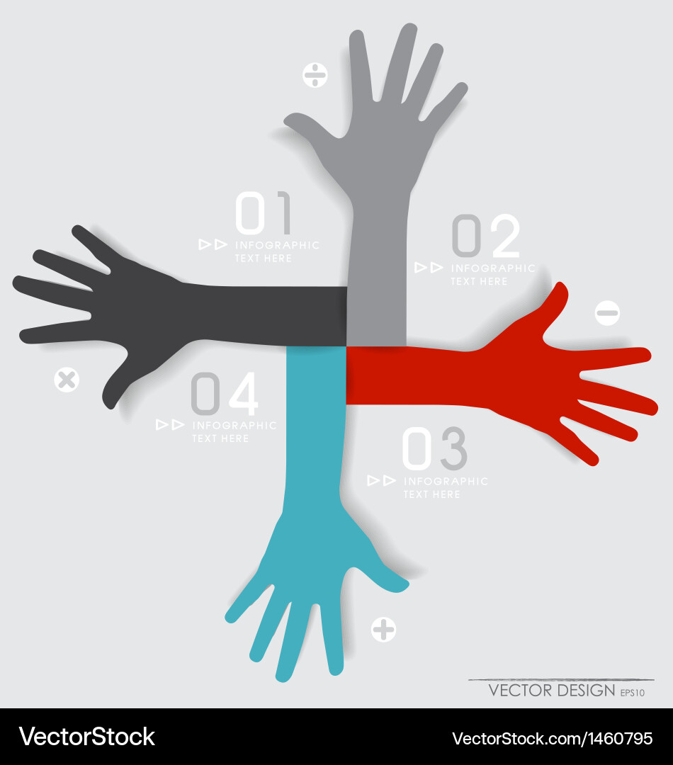 Hands abstract background for design Royalty Free Vector