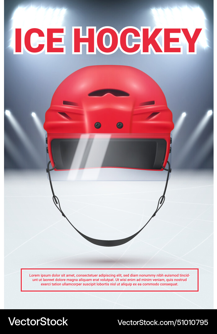 Ice hockey advertising poster design template Vector Image