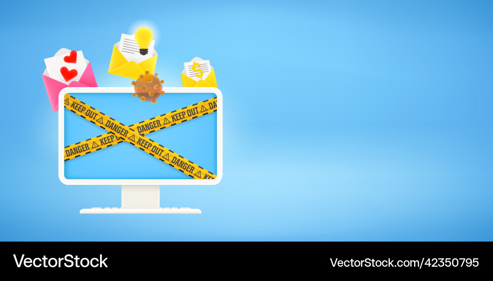 Internet Fraud Email Warning Royalty Free Vector Image