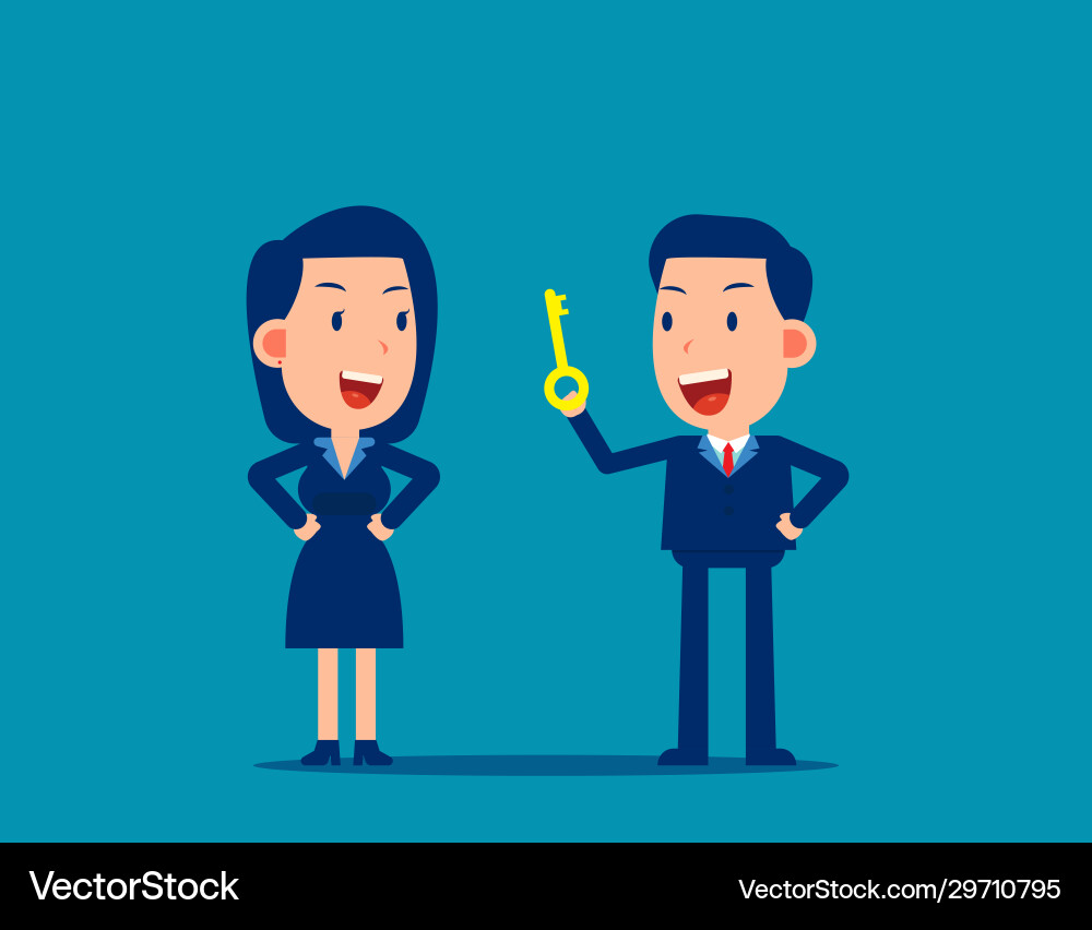 Leaders talking guidance for employee instruction Vector Image