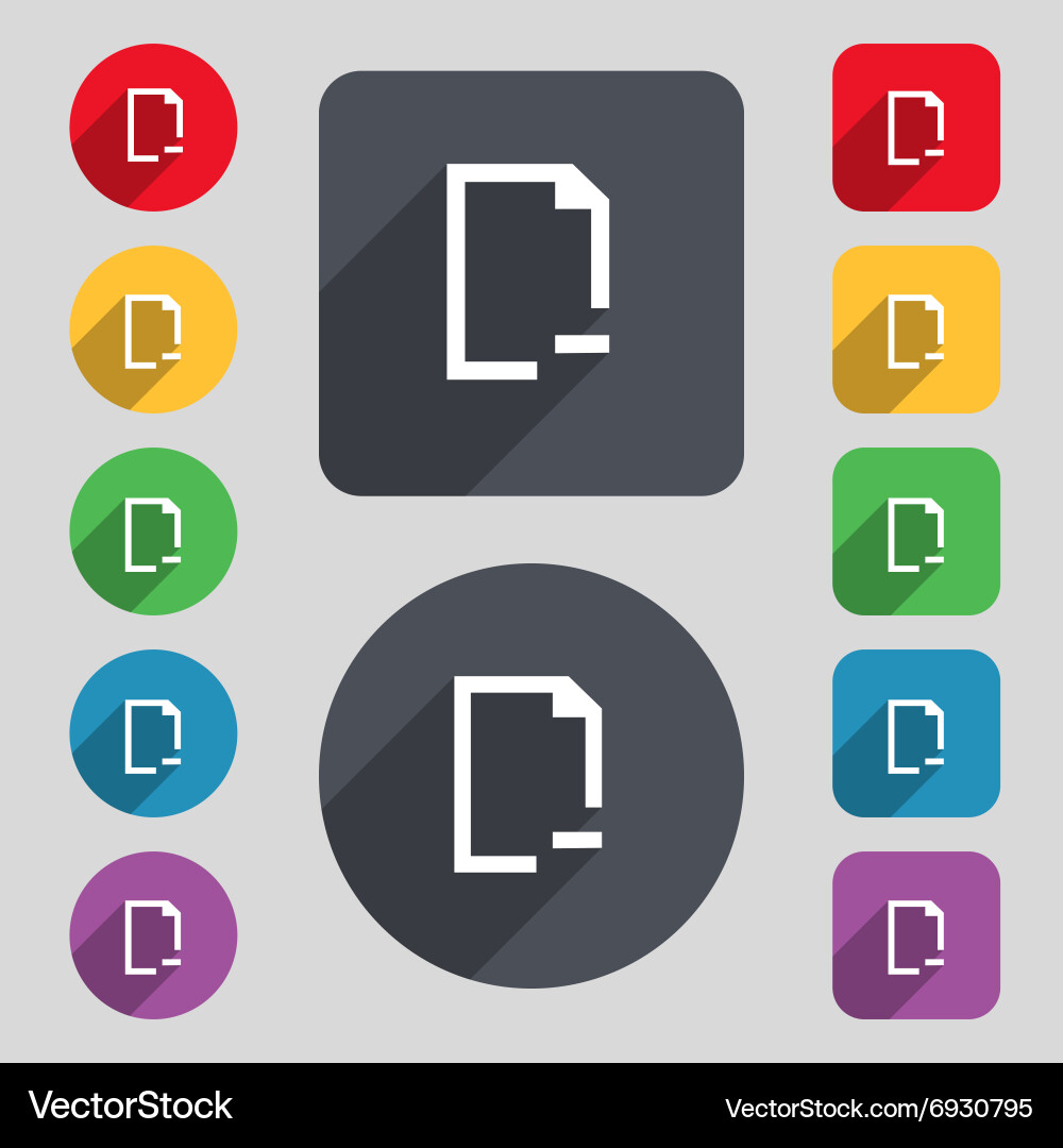 Remove folder icon sign a set of 12 colored Vector Image