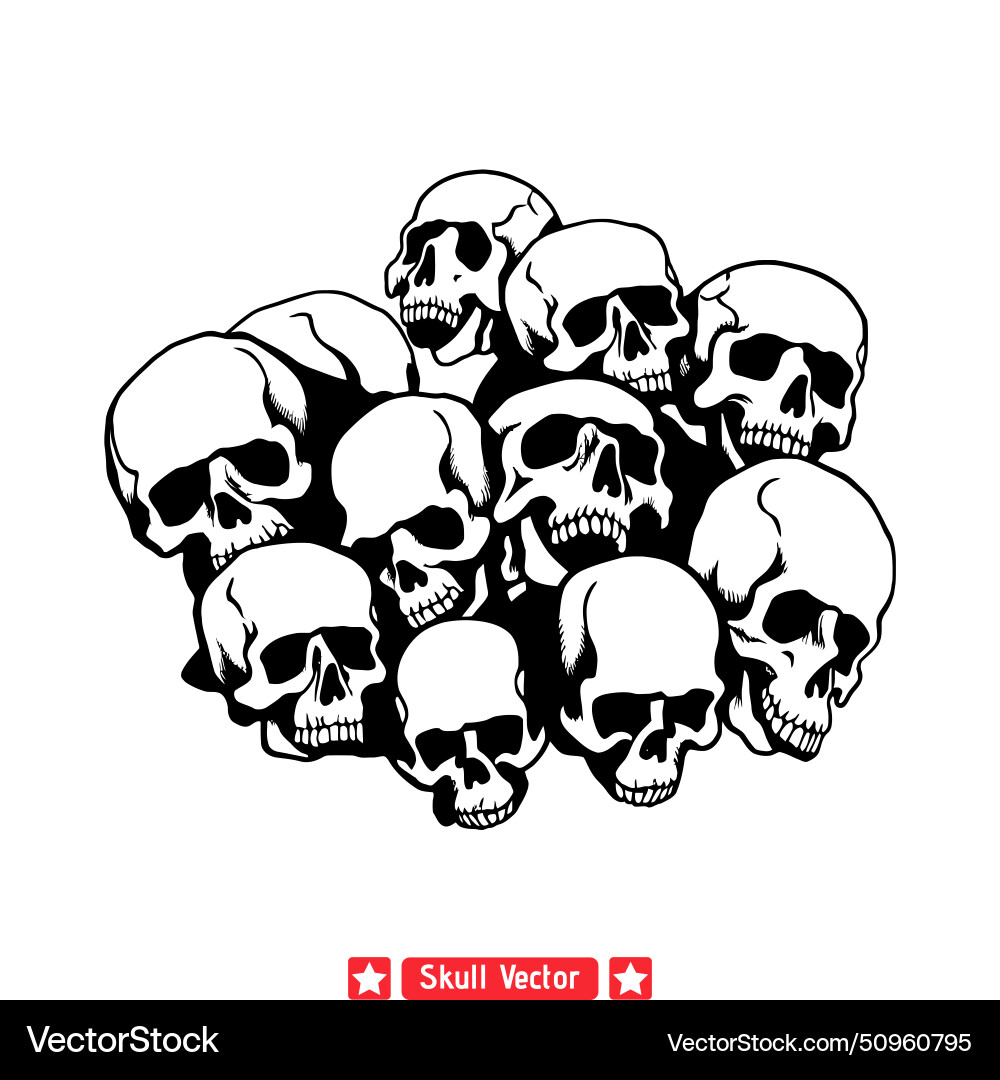 Spectral skull silhouette ghostly presence Vector Image