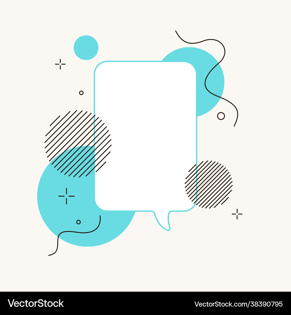 Speech bubble and blank template Royalty Free Vector Image