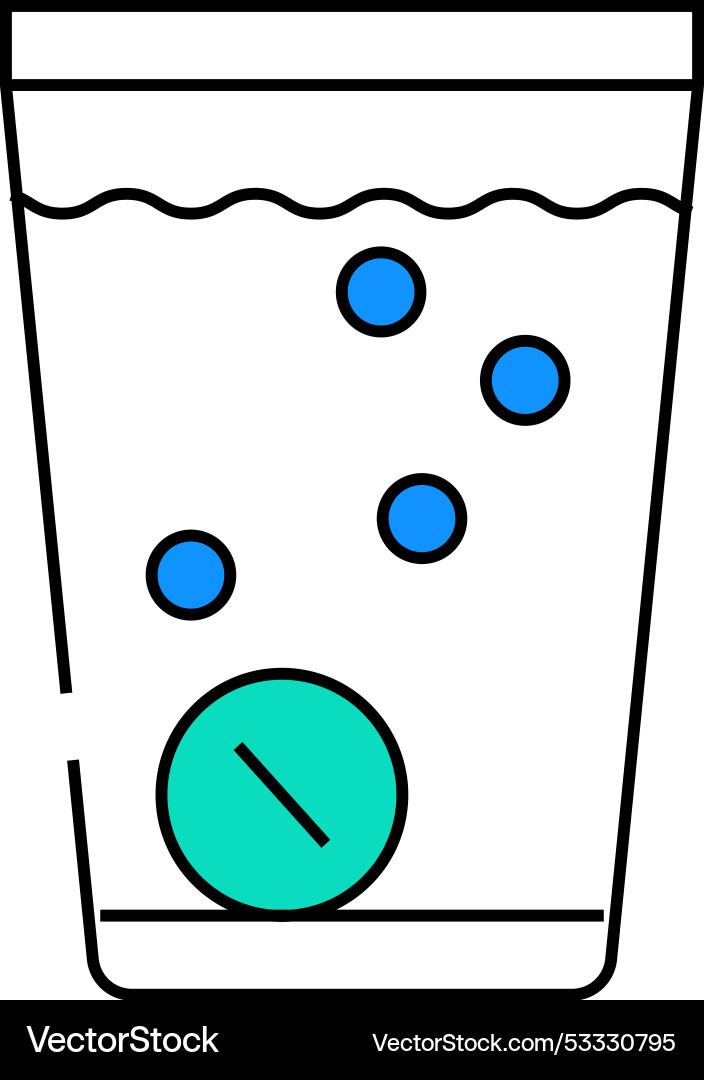 Water soluble pills icon color Royalty Free Vector Image