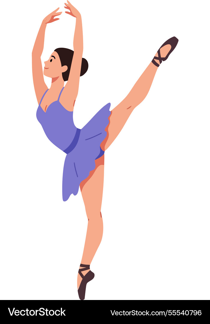 Ballerina performing an elegant dance move Vector Image
