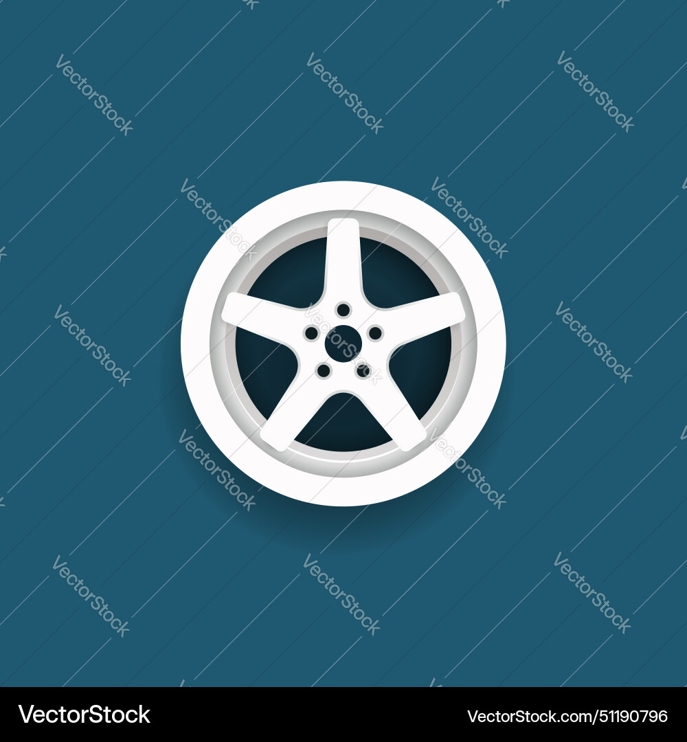 Car wheel icon Royalty Free Vector Image - VectorStock