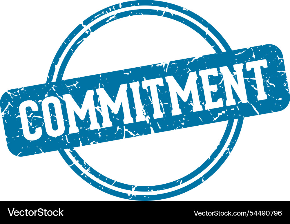 Commitment stamp Royalty Free Vector Image - VectorStock
