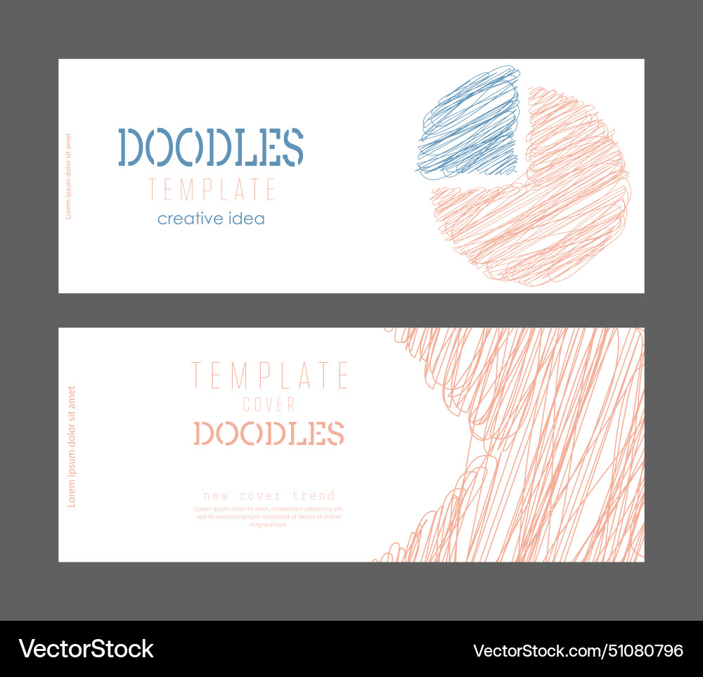 Doodles a template for cover poster book Vector Image
