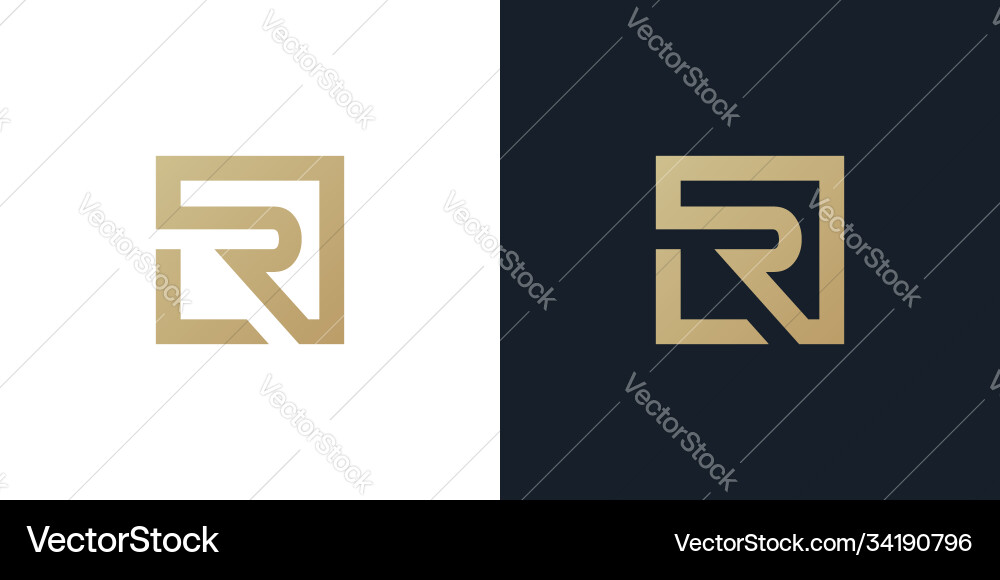 Elegant LR Monogram Logo Royalty Free Vector Image