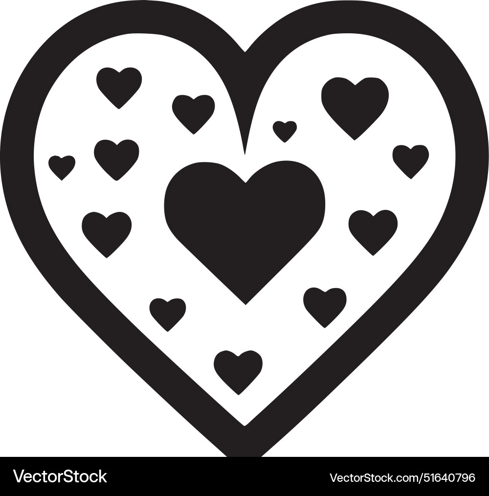 Heart - minimalist and simple silhouette Vector Image