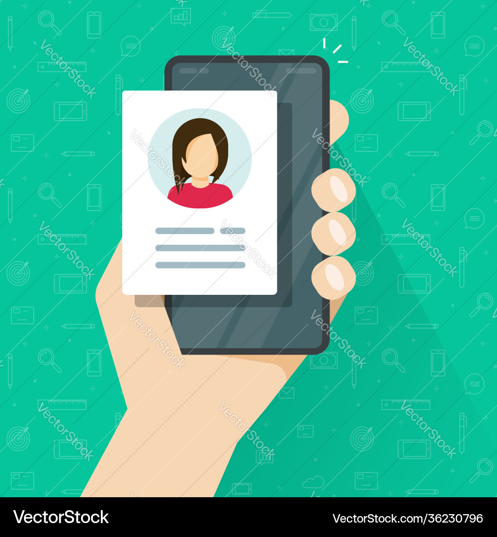 Personal profile credentials data review Vector Image