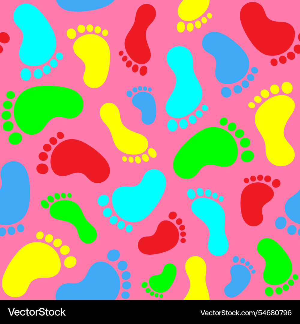 Seamless pattern with human footprints Royalty Free Vector