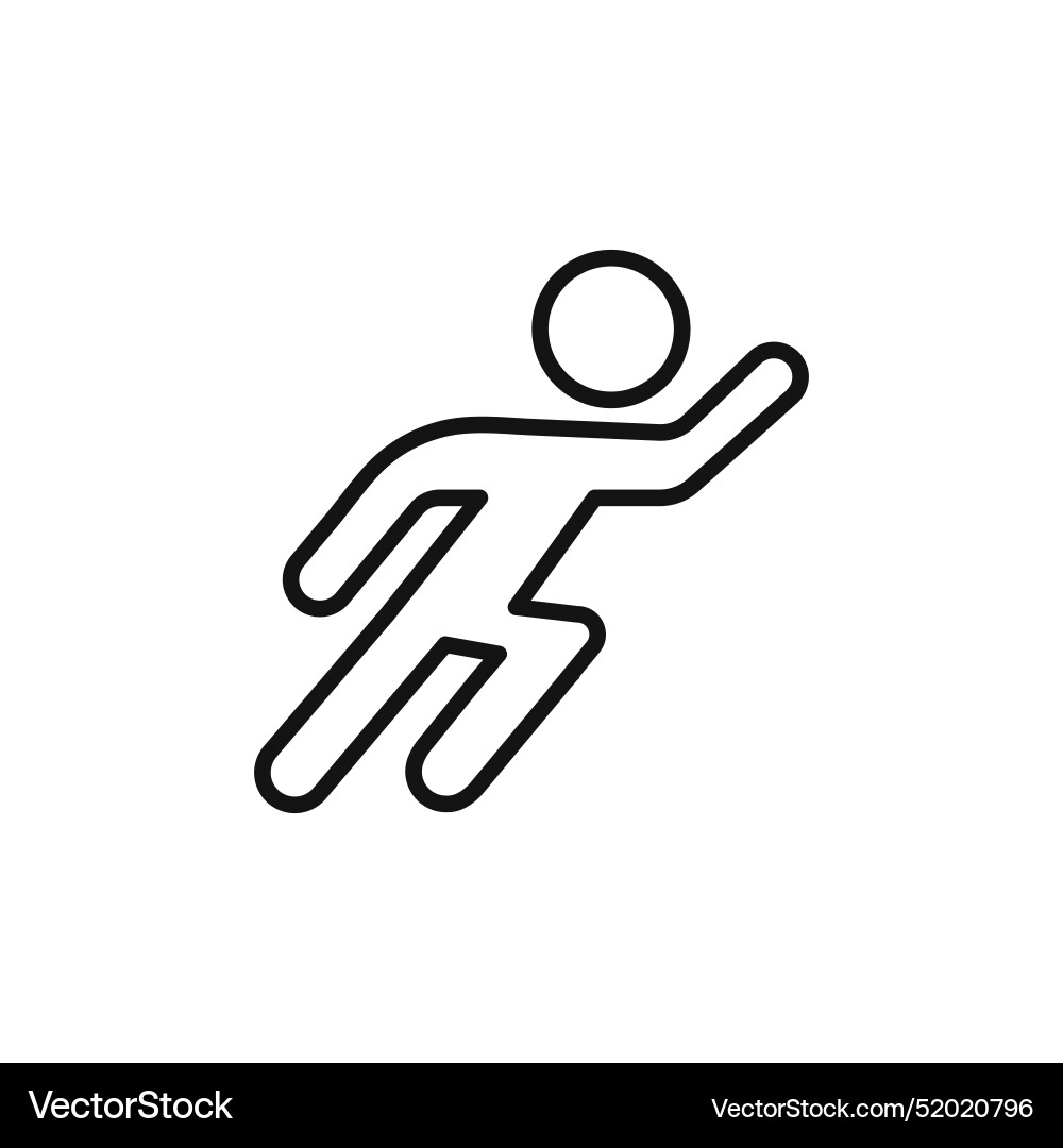 Sprint icon outline collection in black Royalty Free Vector