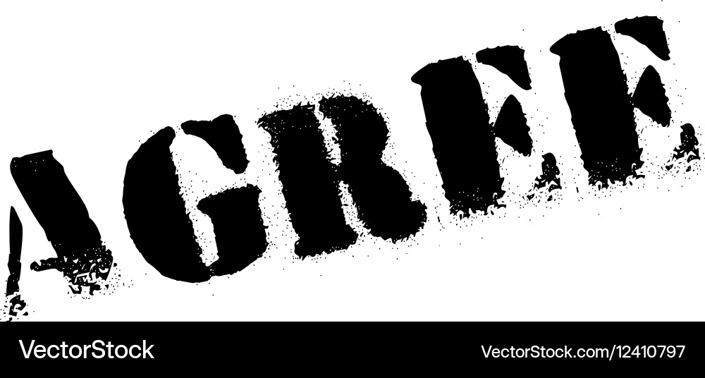 Agree rubber stamp Royalty Free Vector Image - VectorStock