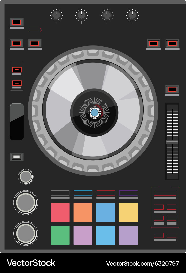 Dj console Royalty Free Vector Image - VectorStock