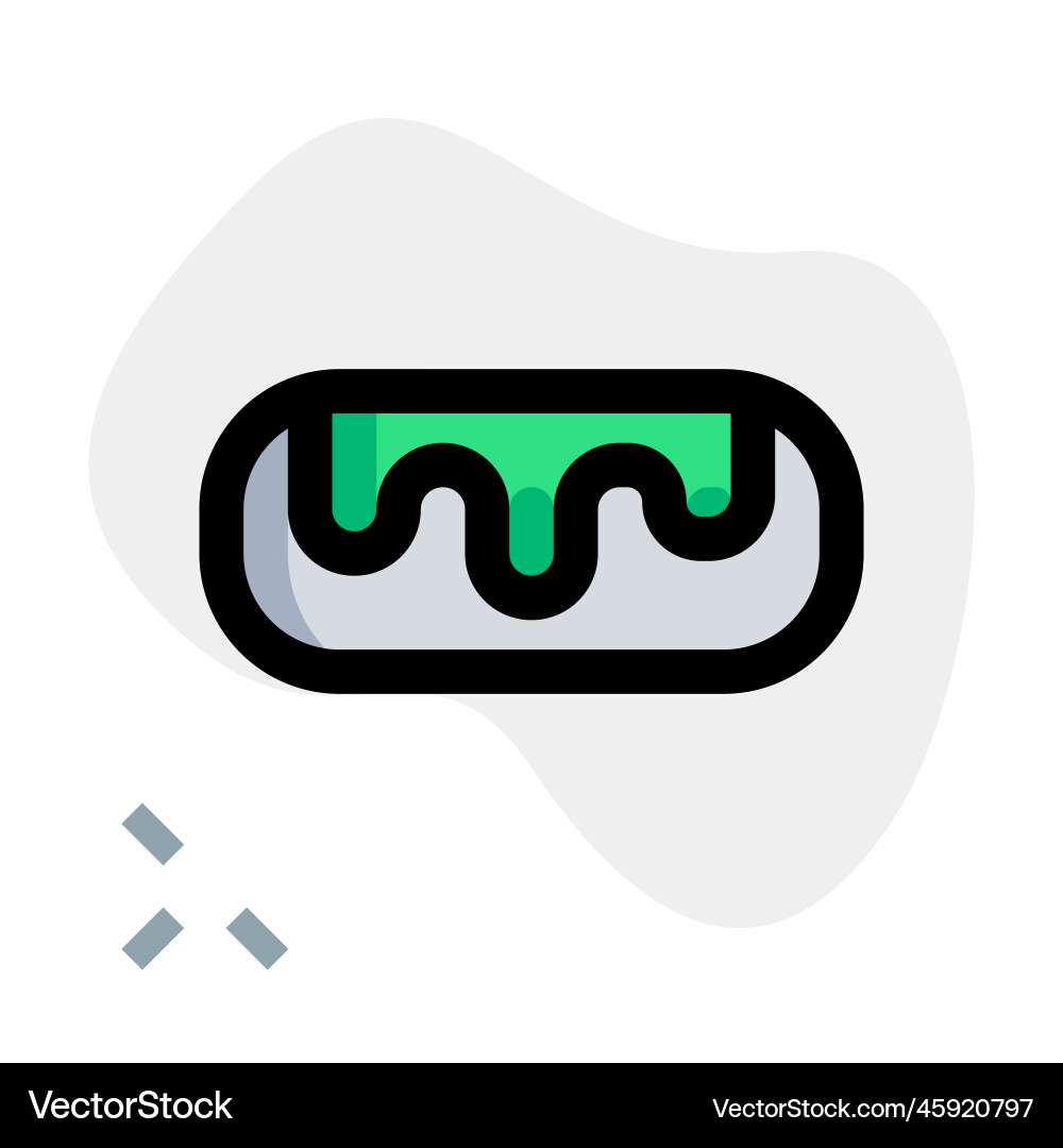 Eclairs puff outline icon Royalty Free Vector Image