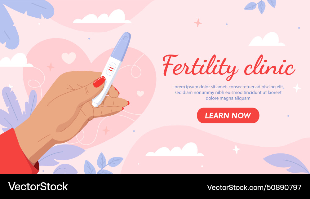 Fertility clinic banner Royalty Free Vector Image