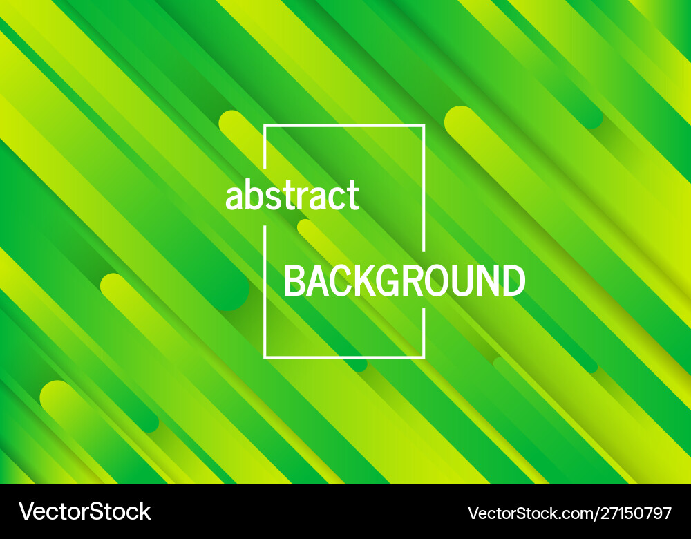 Geometric green background with abstract lines Vector Image