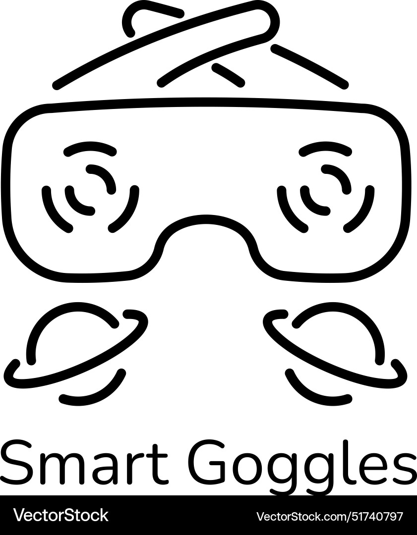 Smart glasses Royalty Free Vector Image - VectorStock