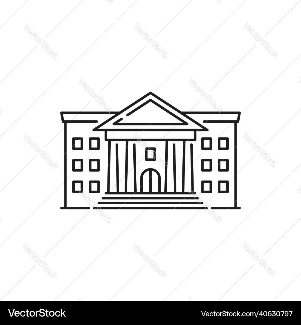 Supreme court building courthouse with pillars Vector Image