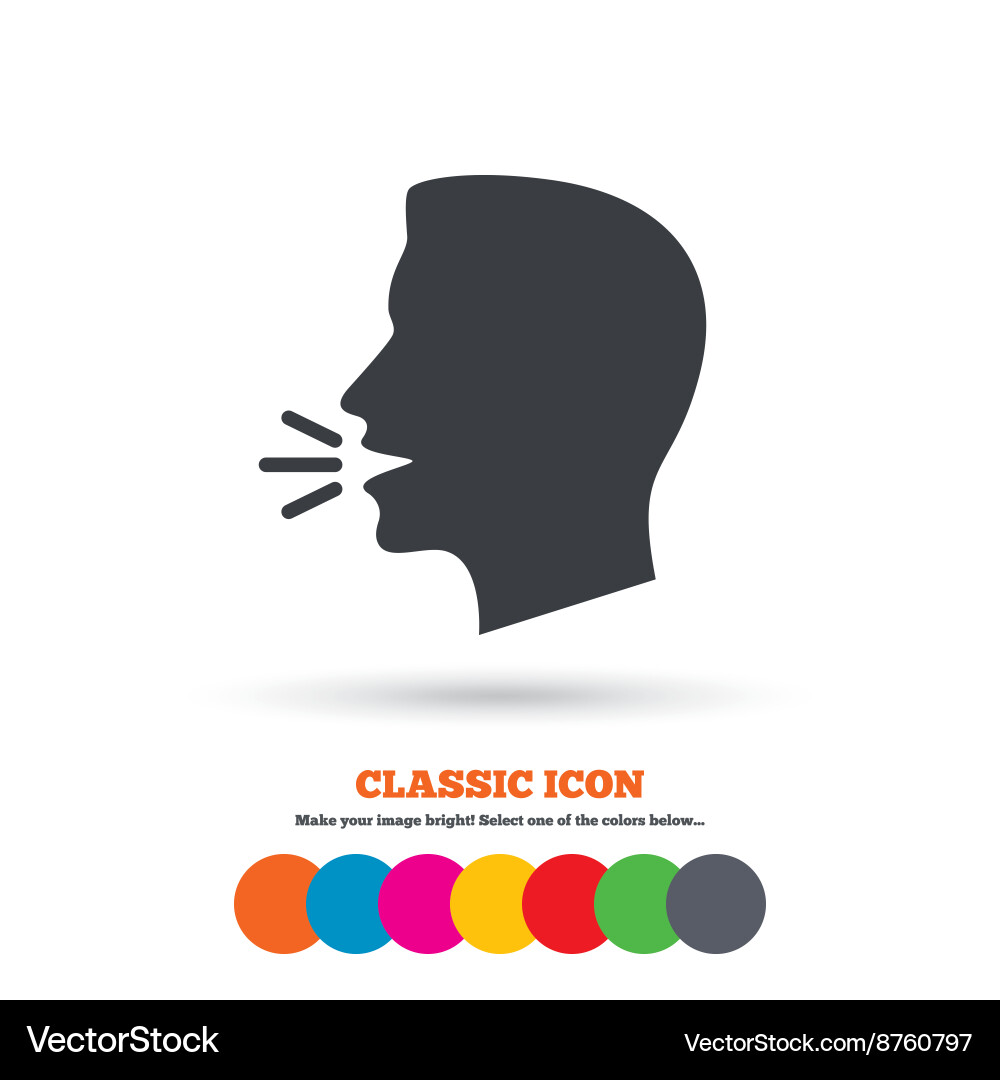 Talk or speak icon loud noise symbol Royalty Free Vector